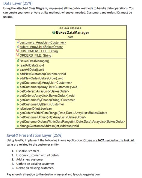 Needed Classes Are Below Customer Class Public Chegg