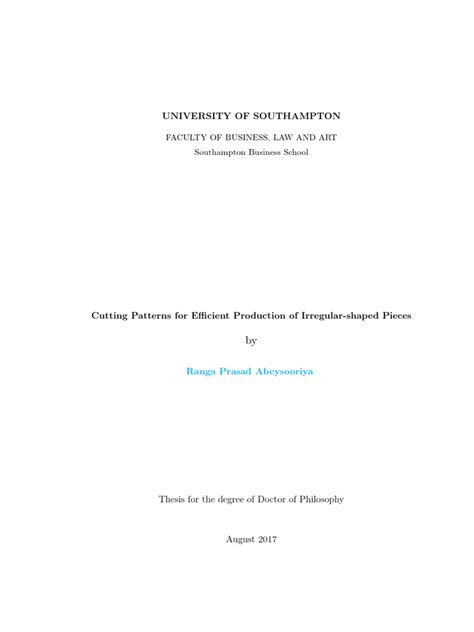 Cutting Patterns For Efficient Production Of Irregular Shaped Pieces