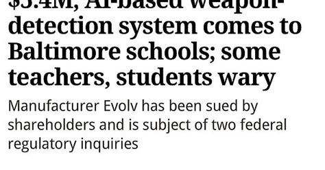 Baltimore Public Schools To Roll Out New Ai Powered Weapon Detection System At 28 Schools This