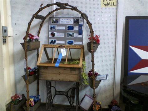 Repurposed Treadle Sewing Machine And Grain Scoop