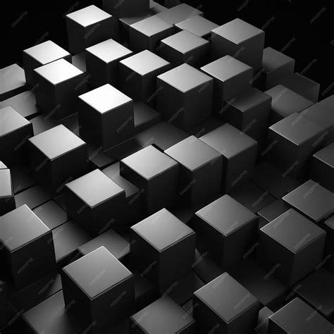 Abstract 3d Rendering Of Geometric Shapes A Composition In Dimensions Premium Ai Generated Image