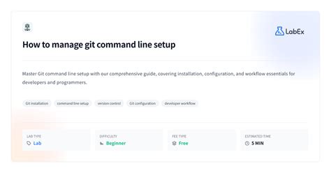 how to manage git command line setup labex