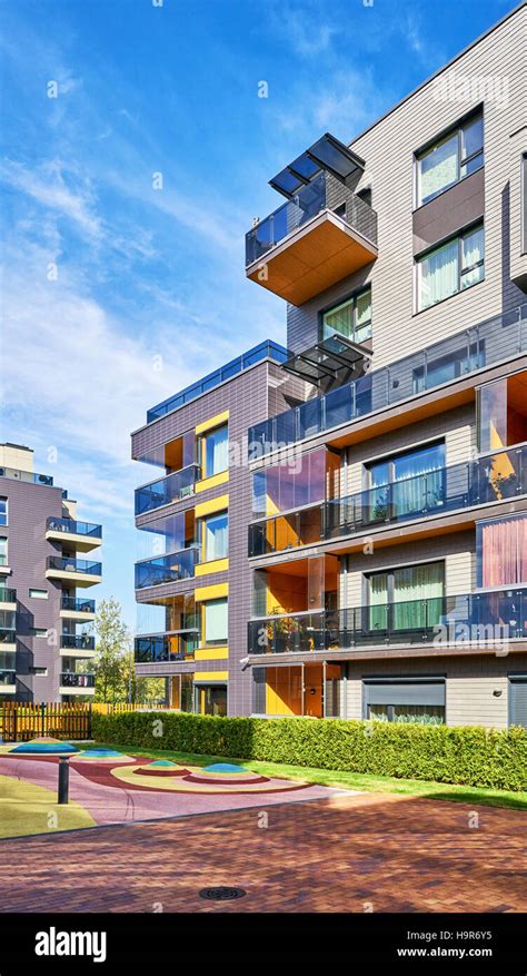 Modern Complex Of Apartment Residential Buildings And Outdoor