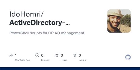 github idohomri activedirectory powershell scripts powershell