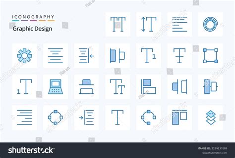 25 Design Blue Icon Pack Stock Vector Royalty Free 2239137689 Shutterstock