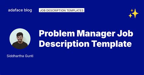 Problem Manager Job Description Template Adaface