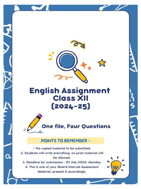 English Assingment Class Xii 2024 Pdf