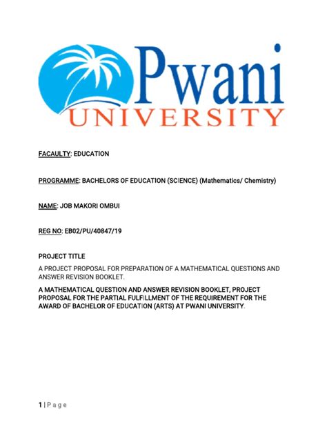 A Mathematical Question And Answer Revision Booklet Proposal Pdf Learning Cognitive Science