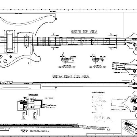 Bass Guitar Template Etsy New Zealand