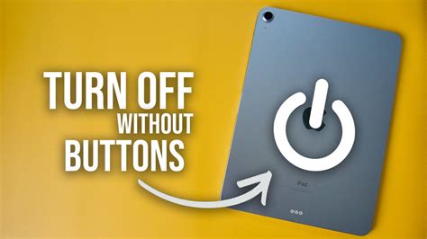 how to turn off ipad without power button youtube