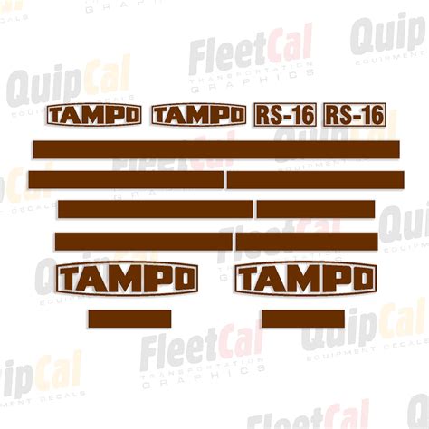 Tampo Rs 16 Roller Compactor Marking Decal Set Truck And Equipment
