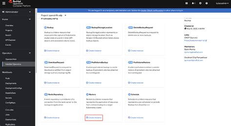 Install Red Hat Openshift Apis For Data Protection And Velero To Back Up And Restore Kubernetes