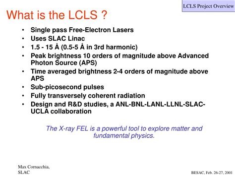 Ppt Lcls Project Overview Powerpoint Presentation Free Download Id