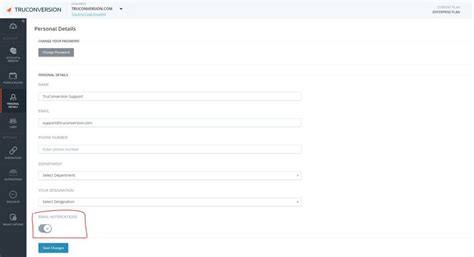 How To Enabledisable Email Notification Truconversion Knowledgebase