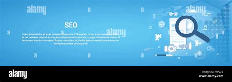 Seo Optimization Concept Horizontal Web Banner With Copy Space Stock Vector Image Art Alamy