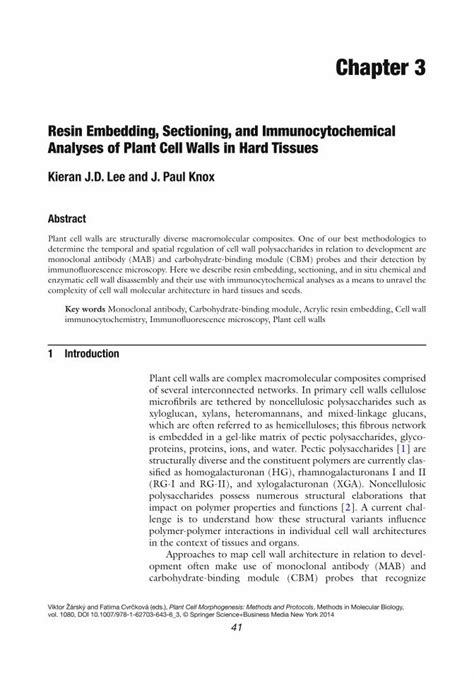 pdf [methods in molecular biology] plant cell morphogenesis volume