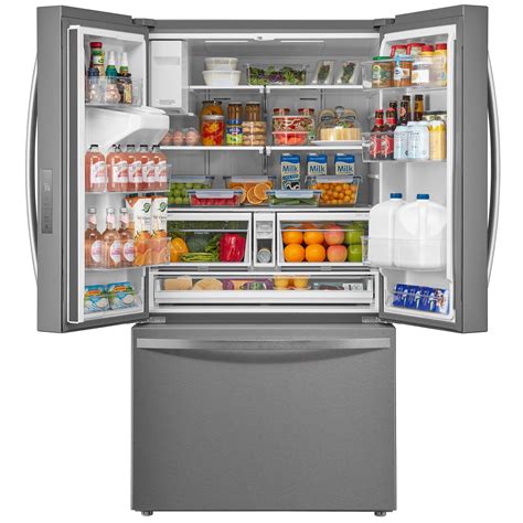 28 6 Cu Ft French Door Refrigerator With Dual Evaporator Fingerprint