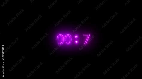 Neon 10 Second Digital Timer 10 Second Digital Positive Countdown Neon 10 Second Digital Timer 10 Second Digital Positive Countdown