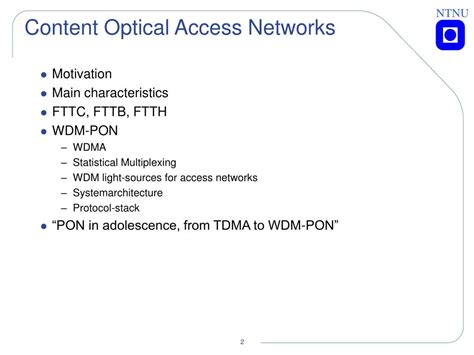 Ppt Optical Access Networks Powerpoint Presentation Free Download