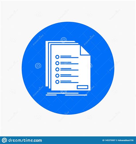 Check Filing List Listing Registration White Glyph Icon In Circle