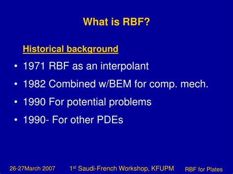 Ppt Rbf Based Meshless Method For Large Deflection Of Thin Plates By