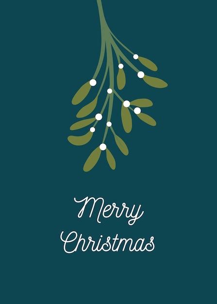 Joyeux Noël Gui Vecteur Premium