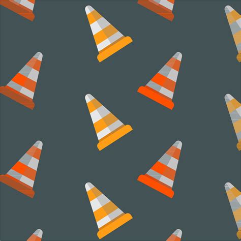 Traffic Cone Pattern Seamless 24887846 Vector Art At Vecteezy