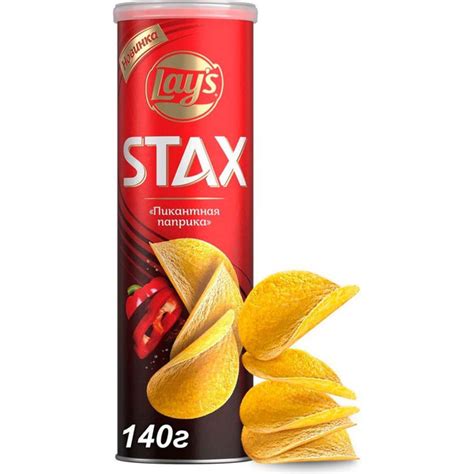 Характеристики Чипсы картофельные Lay's Stax паприка 140 г подробное ...