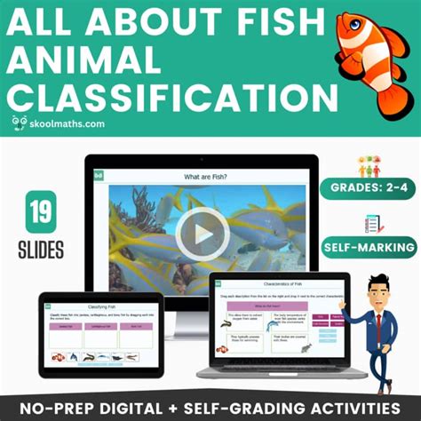 All About Fish Animal Classification Science Unit Self Grading Digital