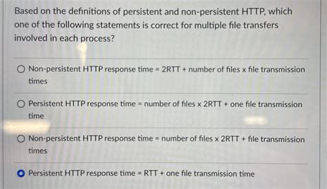 Solved Based On The Definitions Of Persistent And