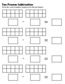 Subtraction With Ten Frames