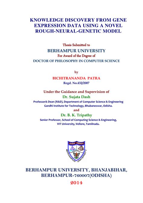 pdf knowledge discovery from gene expression data using a novel rough