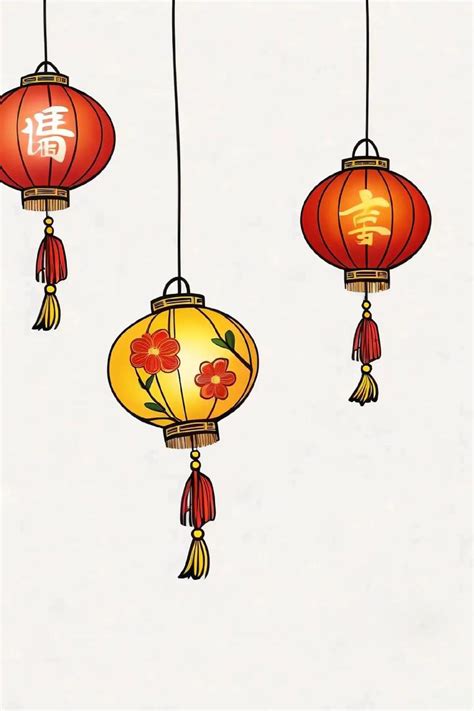 过年挂灯笼简笔画图片怎么画（高清19张） 简笔画图片大全