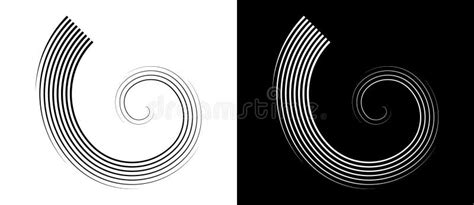 Lines In Spiral Abstract Background Dynamic Transition Illusion Stock Vector Illustration Of