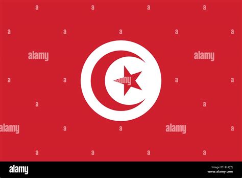 Vector Image For Tunisia Flag Based On The Official And Exact Tunisian