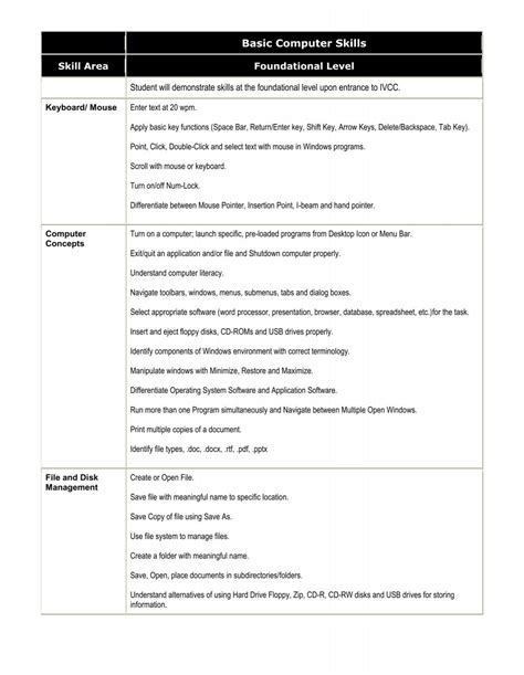 Basic Computer Skills