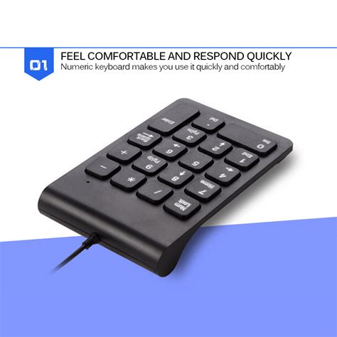 wired mini usb numeric keypad numpad 18 keys digit grandado