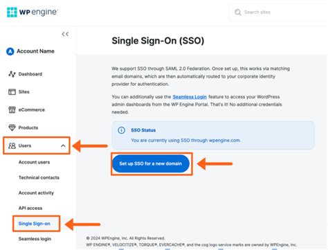 Single Sign On Sso For Wp Engine User Portal Support Center