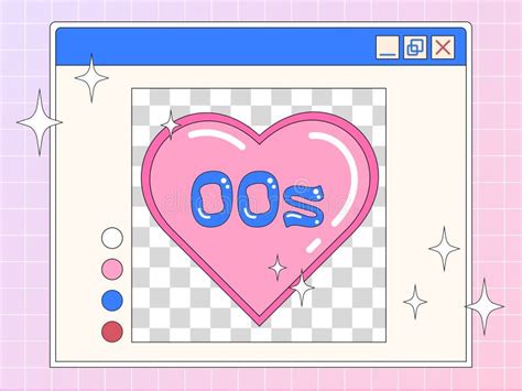 Trendy Y2k Illustration Of A Retro Computer Window With Cute Pink Heart Retro Postcard Banner