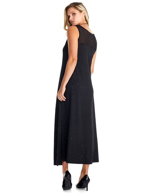 Robe Modes Gitane RL COMBO 9615 Sans Manche Avec Le Haut En Maille Transparente