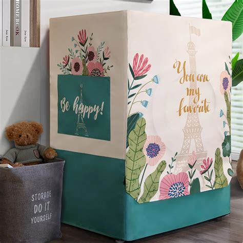 Srysjs 두꺼운 은 코팅 직물 세탁기 커버 가정용 방수 자외선 차단 세탁 건조기 롤러 보호 케이스세탁기 커버 Aliexpress