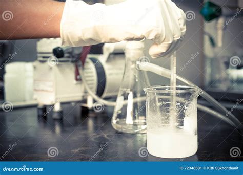 Mixing Liquid Chemicals In Flask Stock Image Image Of Laboratory Industry 72346501