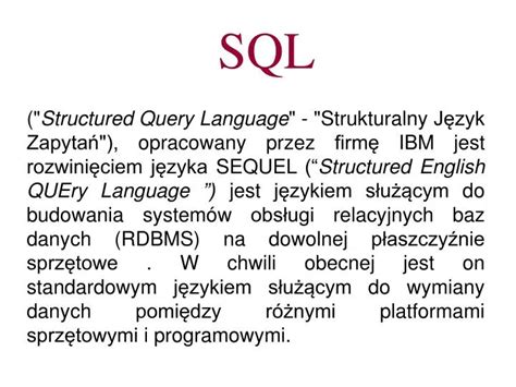 PPT SQL PowerPoint Presentation Free Download ID 5474308