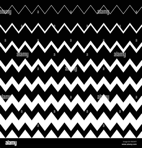 Horizontal Zigzag Or Wavy Lines Monochrome Pattern Repeatable Stock Vector Image Art Alamy