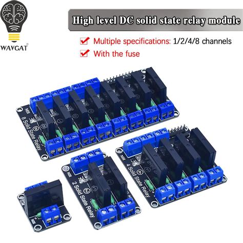 1 2 4 6 ช่อง 5v 12v 24v Dc รีเลย์โมดูล Solid State ระดับสูง Ssr Avr Dsp G3mb 202p รีเลย์ 250v 2