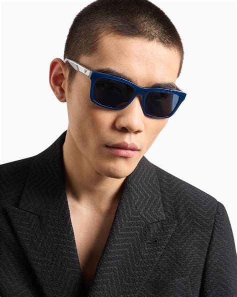 Mens Rectangular Sunglasses Emporio Armani
