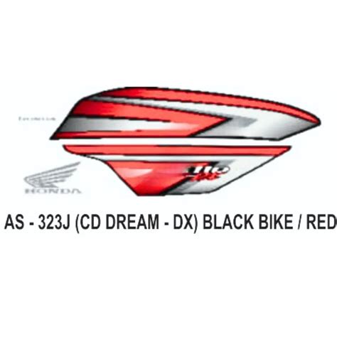 Graphics Sticker Set For Honda Cd 110 Dream Dx Black Vehicle Red
