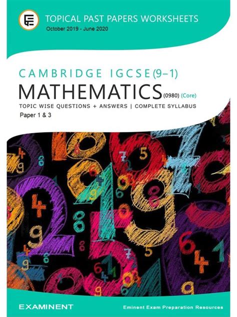 Igcse Maths 0980 Past Papers By Topic 9 1 Mathematics