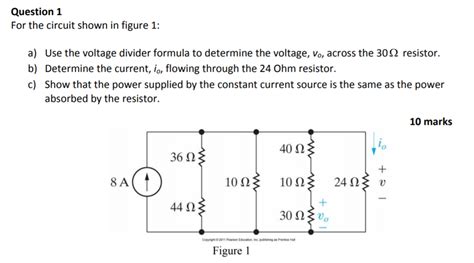 Power How Do This Question With The Voltage Divider Electrical