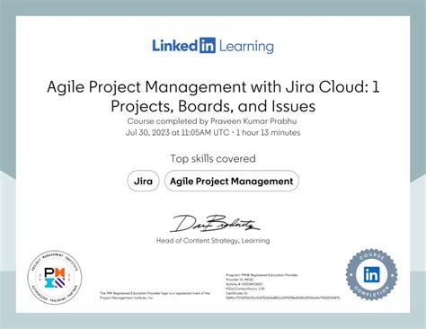 Praveen Kumar Prabhu On Linkedin Certificate Of Completion